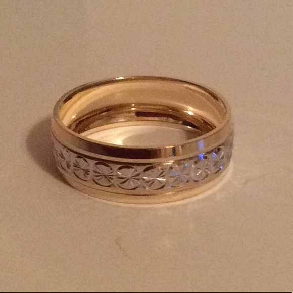 Sevilla Silver | Jewelry | Technibond 2tone Diamond Cut Ring Size 7 Nwt ...